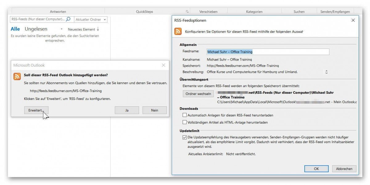 Microsoft Outlook: RSS-Feeds richtig einsetzen und immer up to Date sein