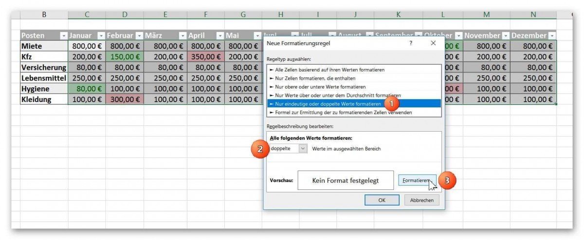 Die bedingte Formatierung in Excel richtig einsetzen