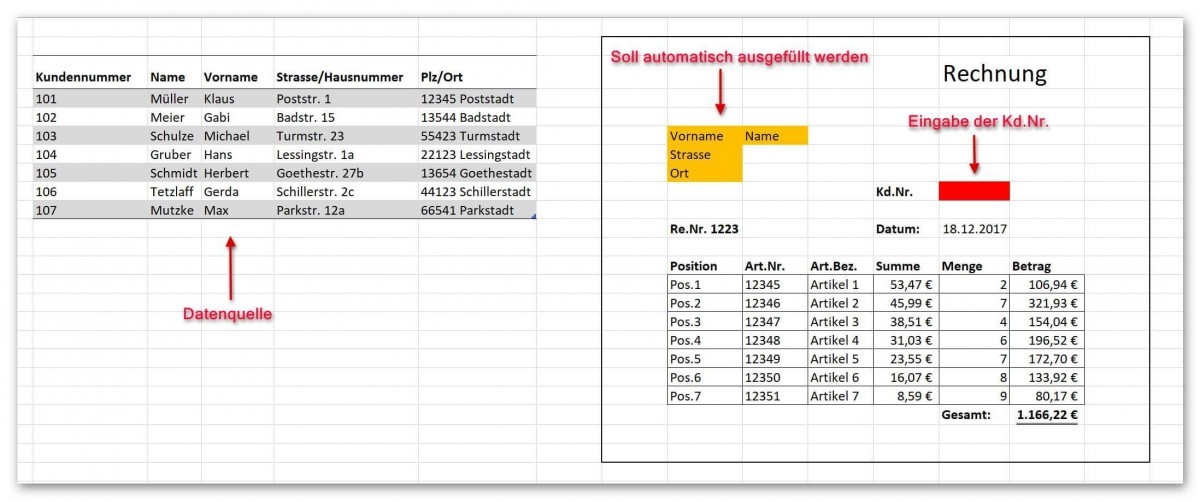 SVerweis und WVerweis in Excel anwenden - Tutorial