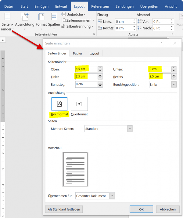 Word Briefvorlage erstellen - Nach DIN 5008 - Word Formulare