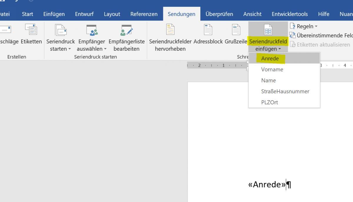 How to create series letters in Microsoft Word and send them
