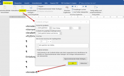 How to create series letters in Microsoft Word and send them