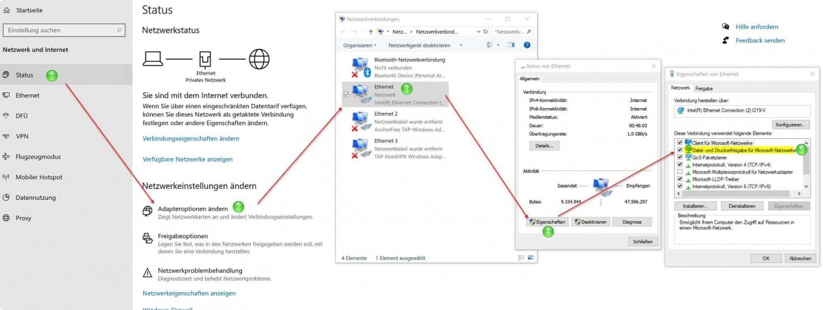 Connect laptop with desktop PC in the home network wireless