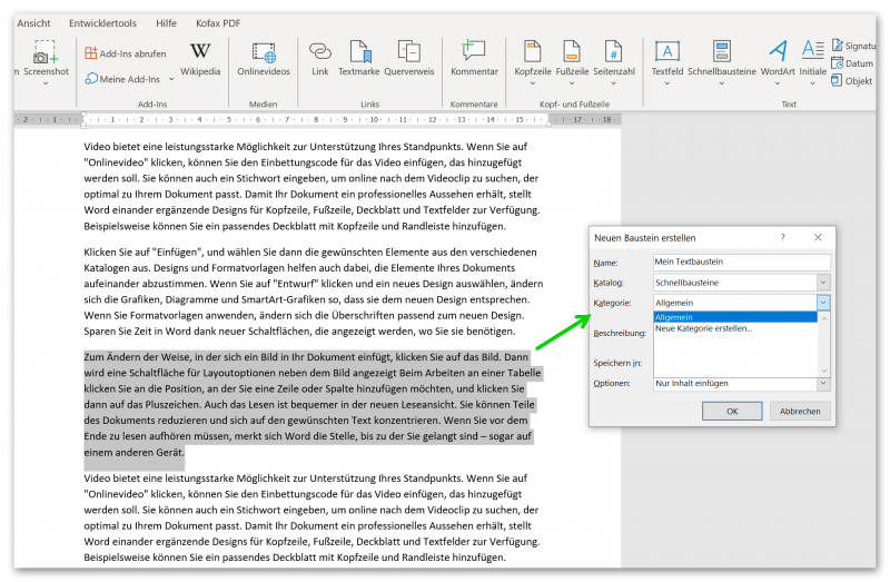 Create And Save Your Own Text Modules In Word