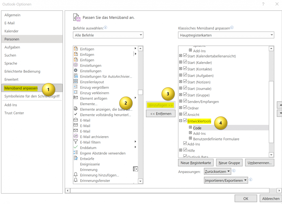 Entwicklertools in Office 365 aktivieren - So geht es..