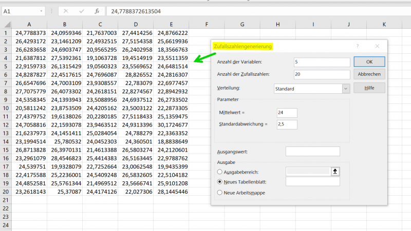 Zufallsgenerator in Excel erstellen - Mit Analysefunktion